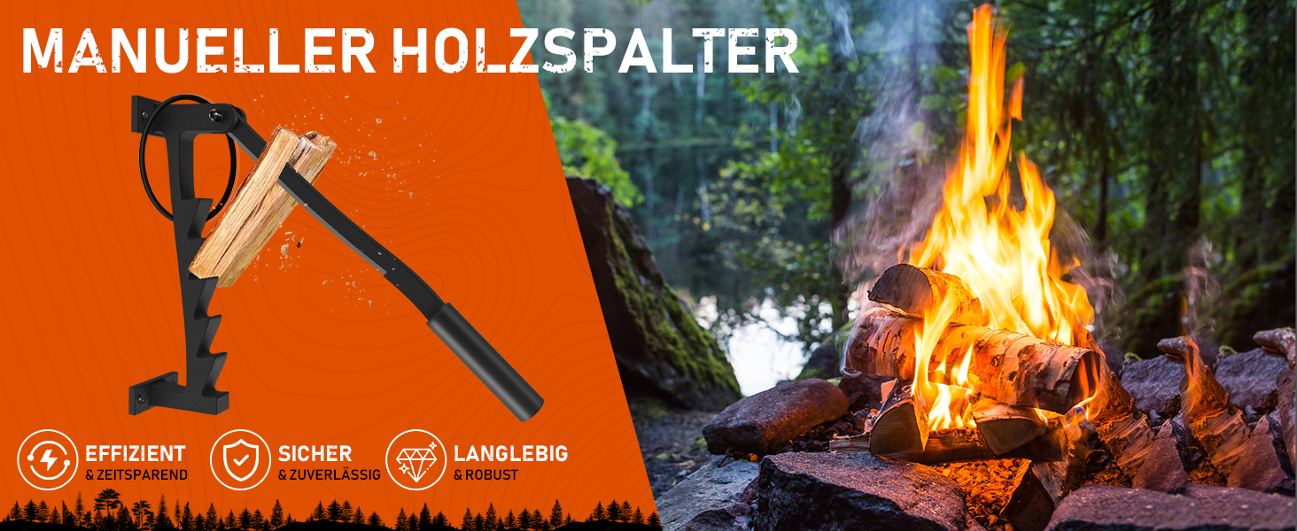 Holzspalter Manuell Anzündholz Spalter zur Wandmontage Handholzspalter Wand Holzspalter, Spalter ...