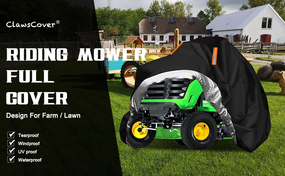 Amazon.com : Riding Lawn Mowers Cover Waterproof Outdoor,Durable Anti-UV 210D Tractor Covers ...