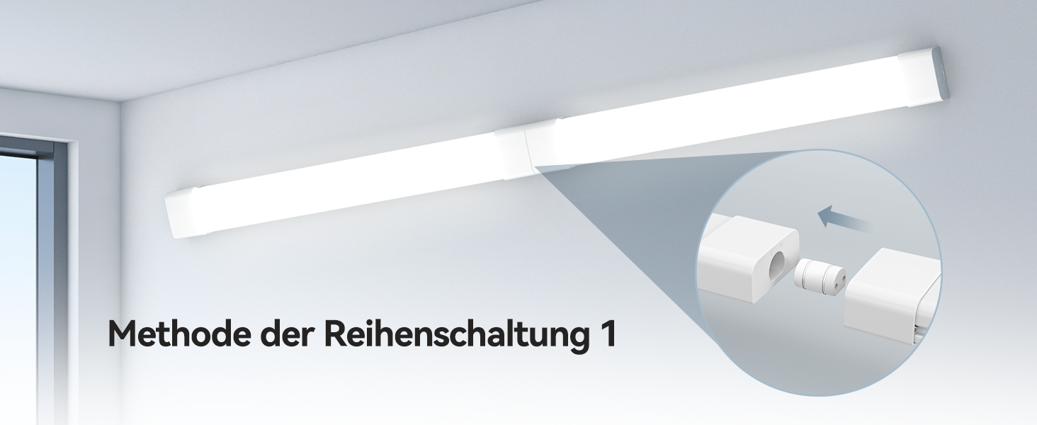 Anten LED Feuchtraumleuchte 150cm | 45W Feuchtraumlampe | Kalteweiss 6000K 4950LM Werkstattlampe ...