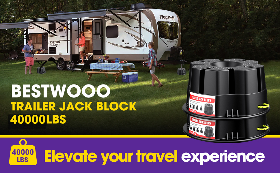 Amazon.com: Heavy Duty RV Jack Blocks, Durable Trailer RV Leveling ...