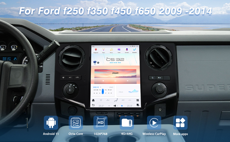 Amazon.com: Android Car Radio for Ford F250 F350 F450 F650 2012 2013 ...