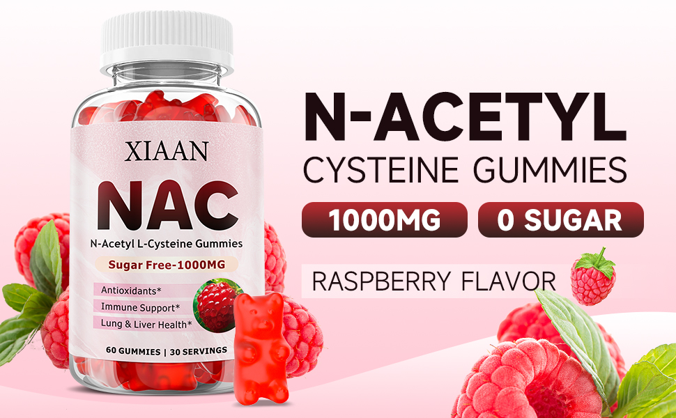 Amazon.com: XIAAN NAC Gummies for Kids & Adults, N Acetyl Cysteine 1000mg NAC Supplement for ...