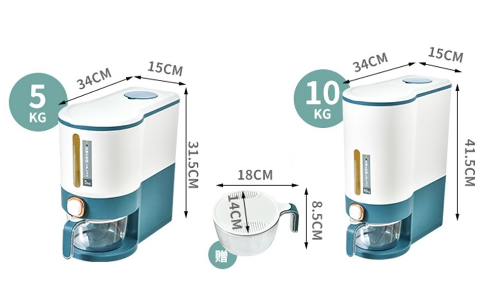 Amazon｜「5kg/10kg＆計量カップ付き」Aseech 米びつ こめびつ 虫除け ワンタッチ 密閉性アップ 防湿 保存容器 キッチン収納 洗える 米入れ おしゃれ 鮮度保ち 家庭用 ...