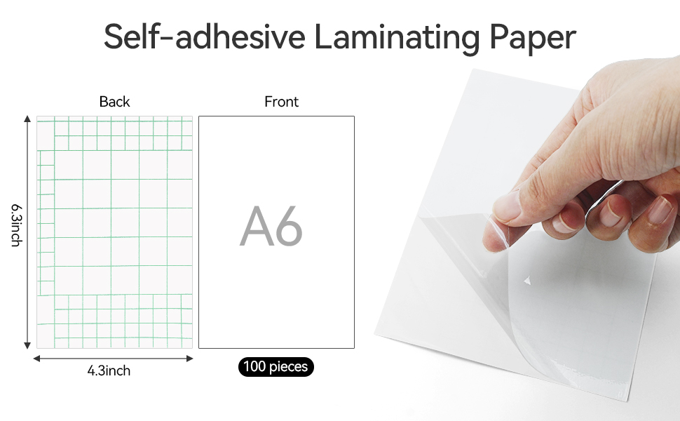 Amazon.com : Philbinden 100 Pack 3x5inch Self Adhesive Laminating Sheets,Clear Self Sealing ...