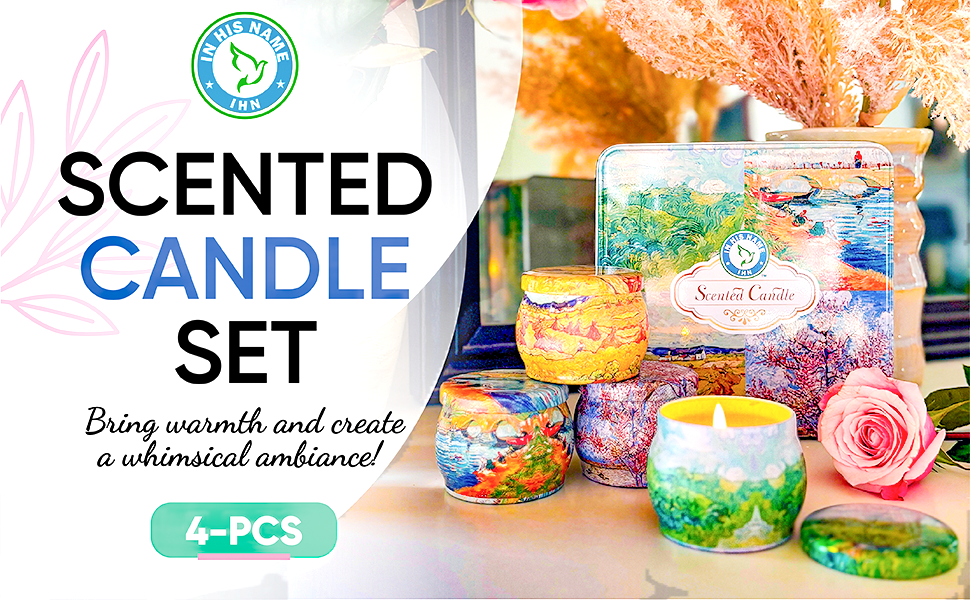 Amazon.com: In His Name: Scented Candles for Home - Soy Bulk Candle Gift Set - Long Lasting ...