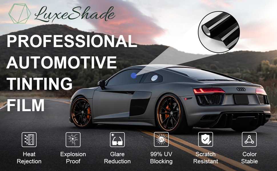 Amazon.com: LuxeShade Automotive Window Tint Film Roll, 35% VLT Car Window Tint Privacy Film, 36 ...