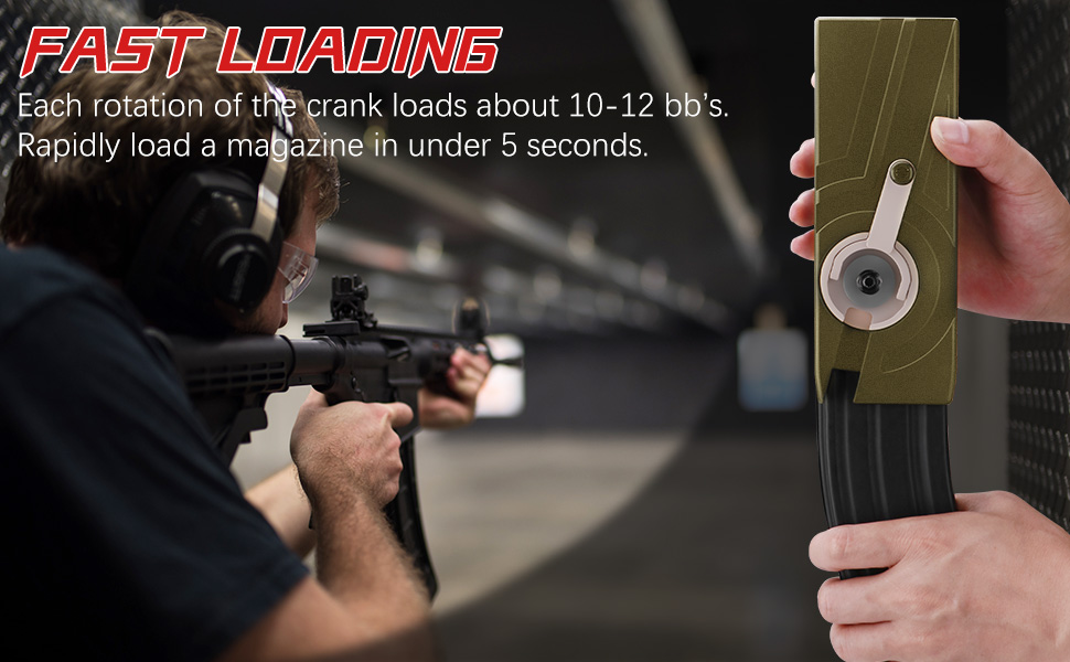 Ludex 1600 Large Capacity Airsoft Speed Loader for 6mm BBS, M4/M16 Hand ...