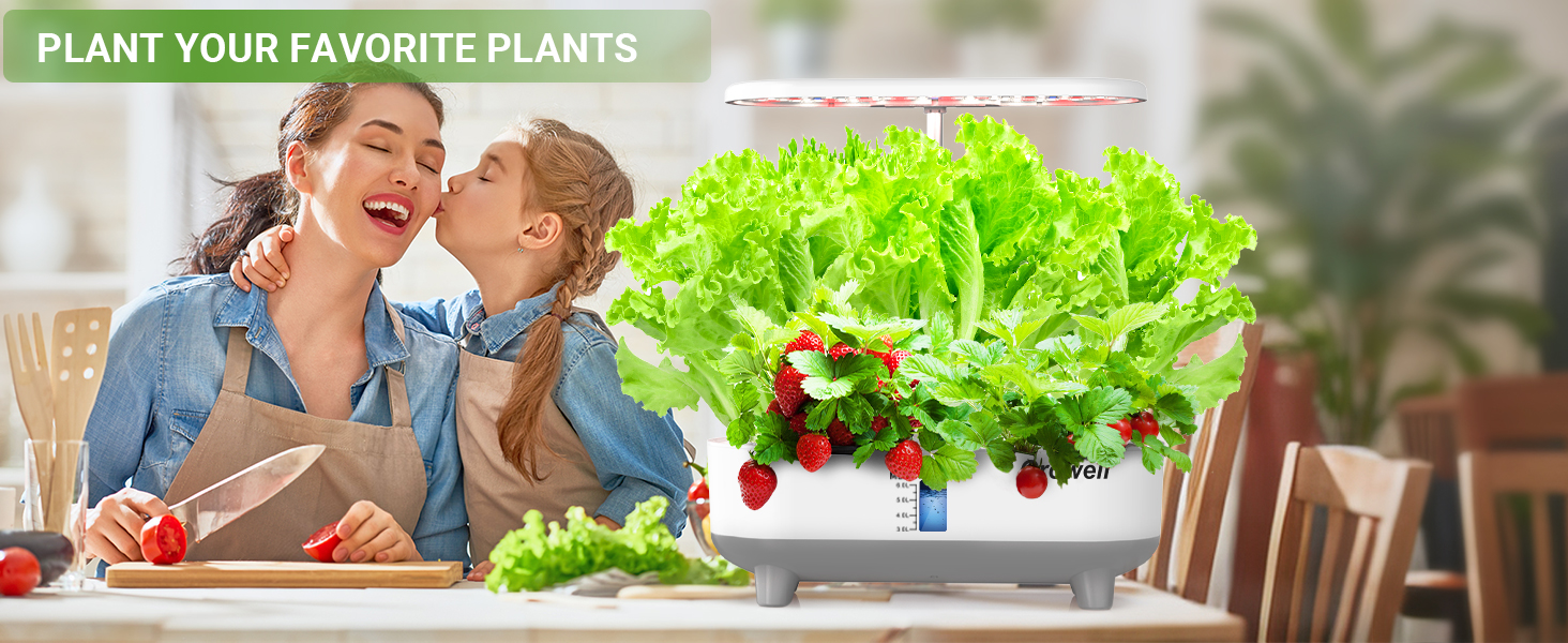 Amazon.com: Growell Hydroponics Growing System Kit, 16 Pods Indoor Garden with 28W Full Spectrum ...