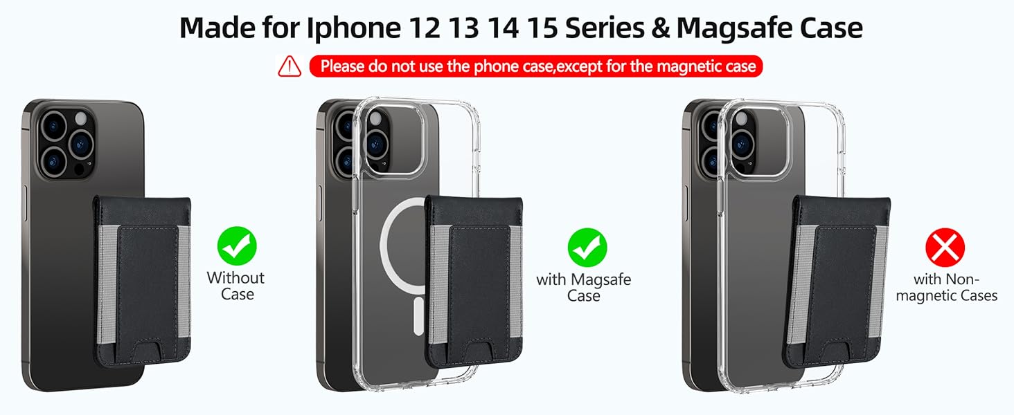 Amazon.com: 2-in-1 Magsafe Wallet, Adjustable Stand, Open ID Window, Magnetic Wallet for iPhone ...