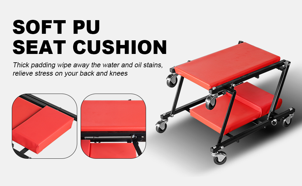 Amazon.com: BIG RED ATR6505R-2 Torin Z-Creeper Seat: 36" Foldable Creeper, 2-in-1 Garage Shop ...