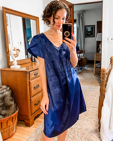 Ekouaer Women's Satin Nightgown Short Sleeve Sleepdress V-Neck Sleepwear Loose Silk Sleepshirt ...