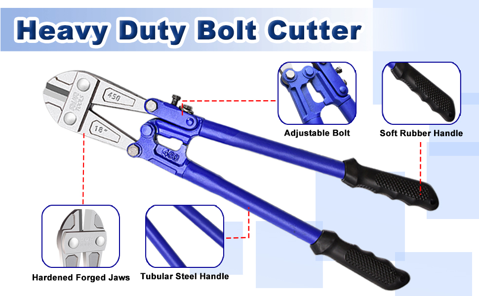 ZrgGea Bolt Cutter 14 Inch | Heavy Duty Wire Cutters | Industrial-Grade Heavy-Duty Bolt Cutters ...