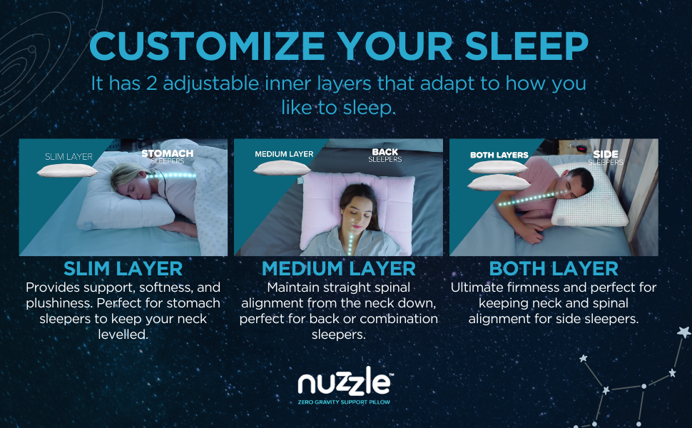 Amazon.com: Nuzzle Bed Pillow for Sleeping Washable Luxury King Size Pillows - Ultra Soft ...