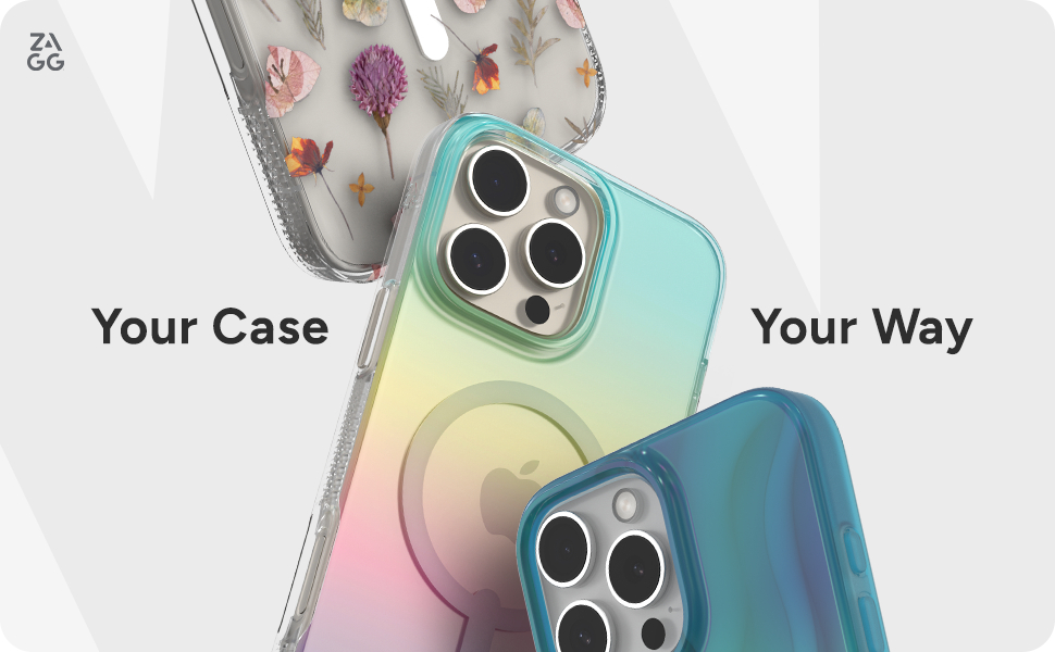 Amazon.com: ZAGG Milan Snap Case for iPhone 16 Pro Max – Gold Glitter, MagSafe and Wireless ...