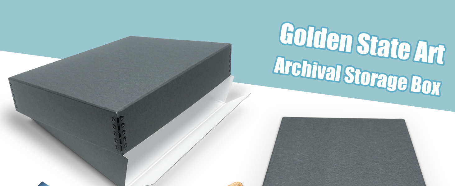 Amazon.com: Golden State Art, Archival Storage Box, Acid-Free Drop ...