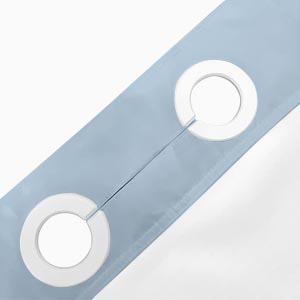 Amazon.com: Nesphy No Hook Silver Dots Blue Shower Curtain with Snap in Fabric Liner Set ...