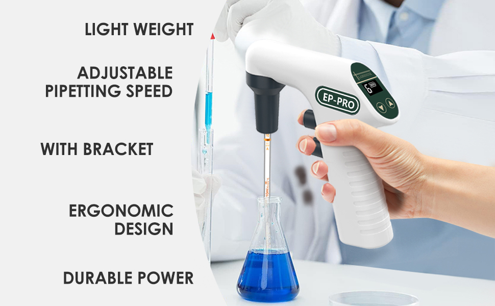 LABHOUSE Lab Electronic Pipette Controller EP-PRO Pipettor Aid Pump 0.1-100ml Capacity Range 6 ...