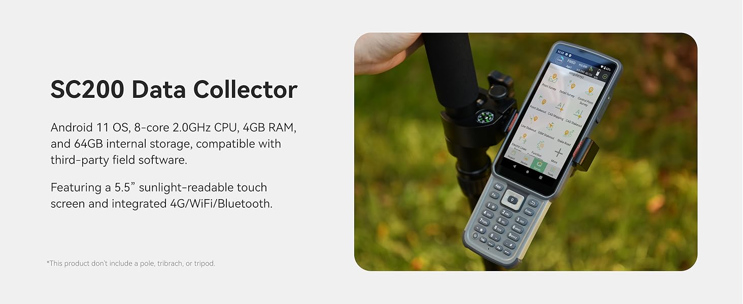 E1 RTK GNSS Equipo de encuesta de 20 horas de resistencia RTK GNSS GPS con IMU Rover y colector ...