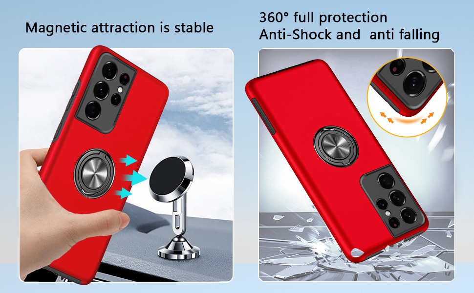 Amazon.com: AKINIK for Samsung Galaxy S21 Ultra Case, with Self Healing Flexible TPU Screen ...