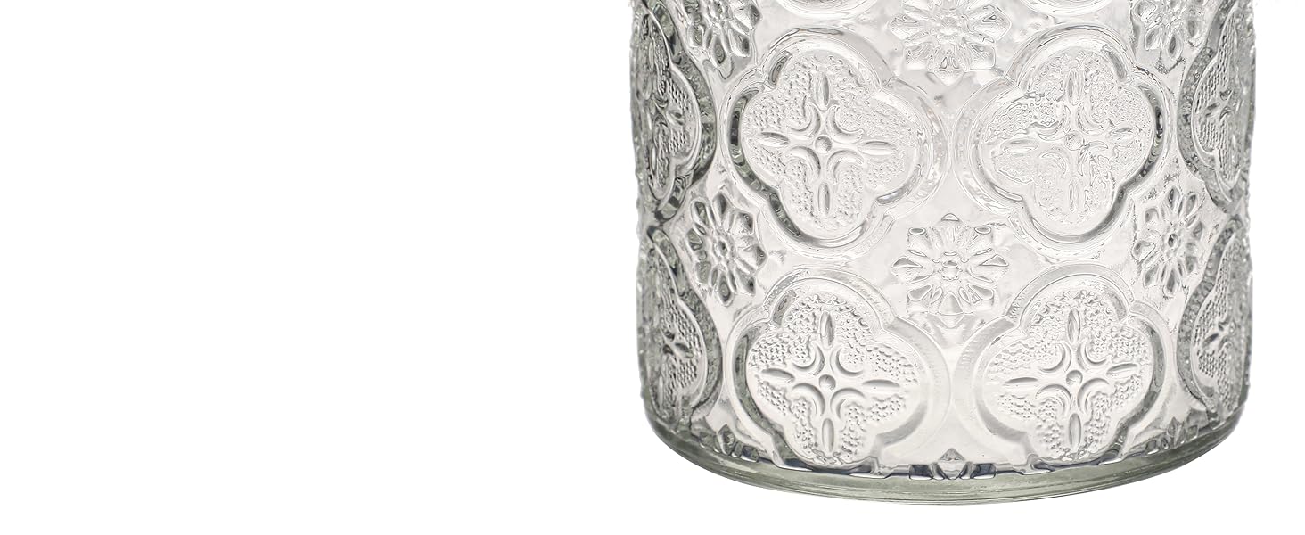 Danmu Art Tea Coffee Sugar Canisters Sets Glass Jars with Lids Set of 3 Glass Airtight Storage ...