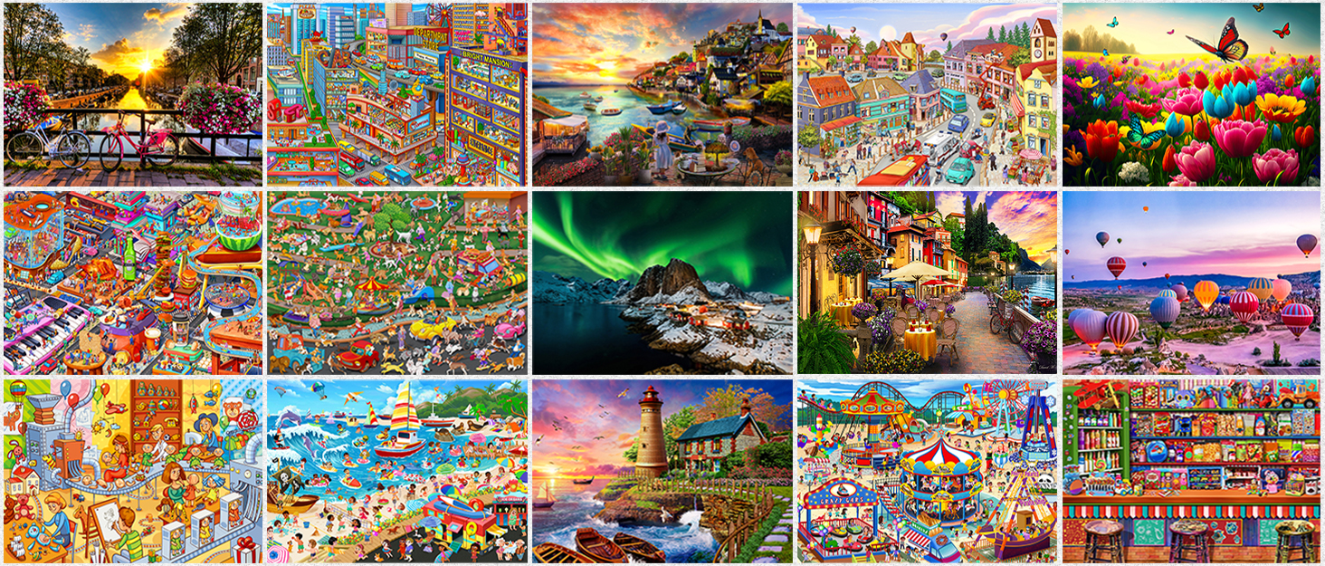 HUADADA Puzzle 1000 Teile, Puzzle für Erwachsene, Impossible Puzzle, Geschicklichkeitsspiel für ...