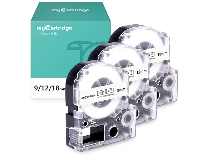 Amazon | myCartridge キングジム ss9k ss12k ss18k テプラ テプラ 9mm テプラ 12mm テプラ 18mm テープカートリッジ テプラPRO テプラ ...