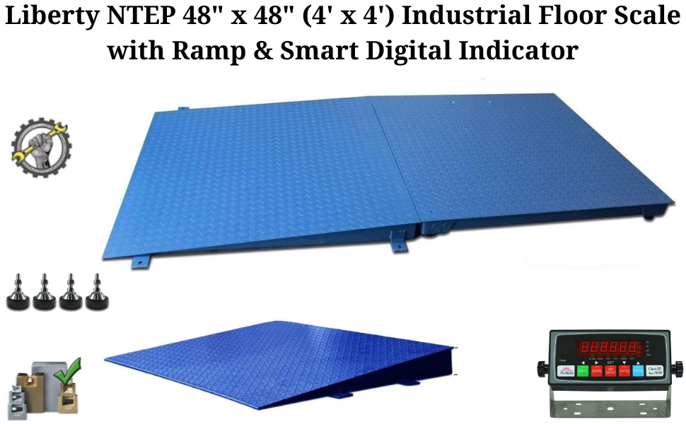 Amazon.com: Liberty Industrial 48" x 48” Floor Scale, Accurate Digital ...