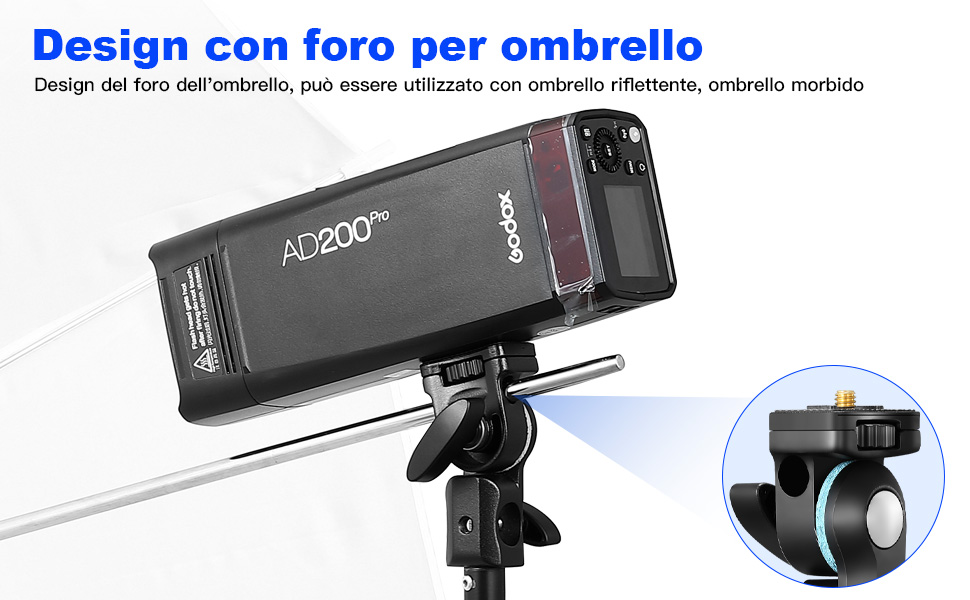 Godox AD-E2 Flash Bracket Metal Umbrella Stand Umbrella Bracket with ...