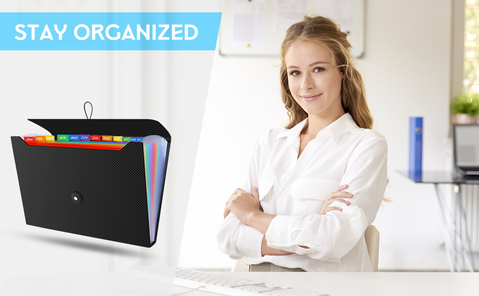 Amazon.com : Accordion File Organizer, Expanding File Folder for Sorting Documents and Papers ...