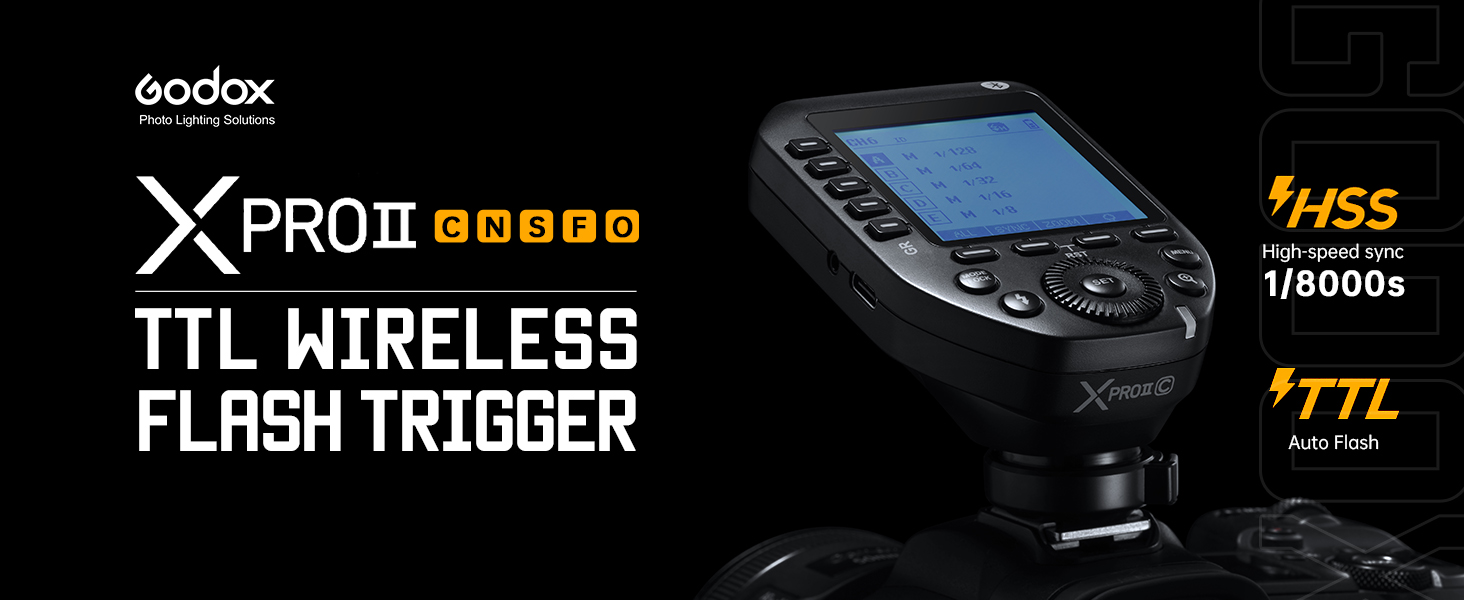 Amazon.com : GODOX XproII-S 2.4G TTL Wireless Flash Trigger XProIIS Trigger Autoflash 1/8000s ...