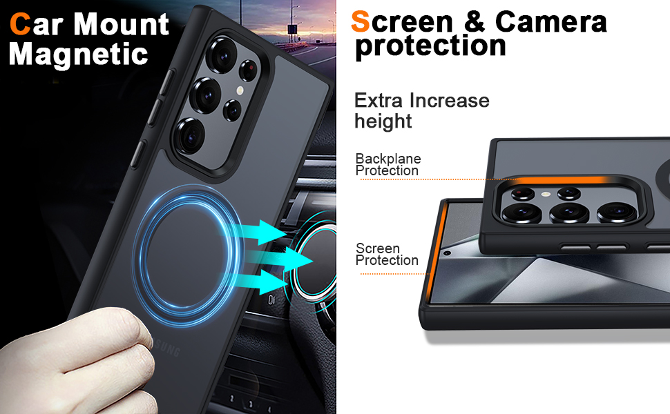 Amazon.com: Oterkin Magnetic for Samsung Galaxy S24 Ultra Case[Compatible with Magsafe] with ...