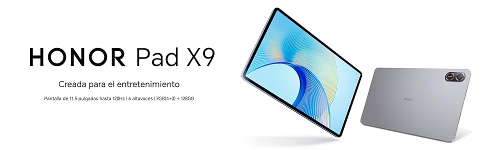 Honor Pad X9, 11.5-Inch Wi-Fi Tablet, 4GB+128GB, 120Hz 2K Fullview Display : Amazon.com.mx ...