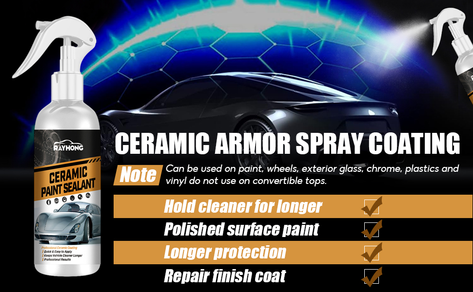 Amazon.com: Quick Coat Car Wax Polish Spray, Ceramic Coating for Cars, 10.58(Oz) Car Glass ...