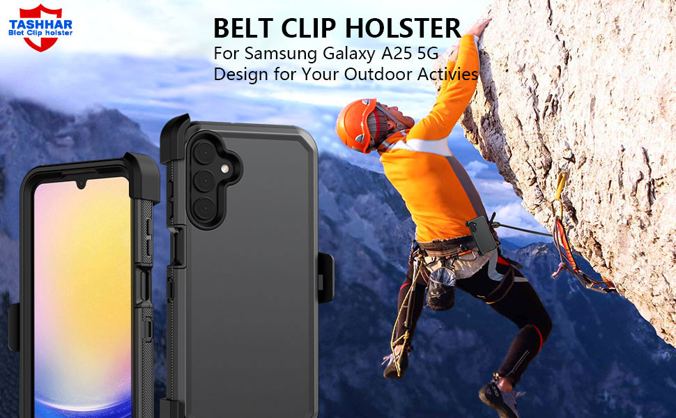 Amazon.com: TASHHAR Phone Case for Samsung Galaxy A25 5G case,Heavy Duty Hard Shockproof Armor ...