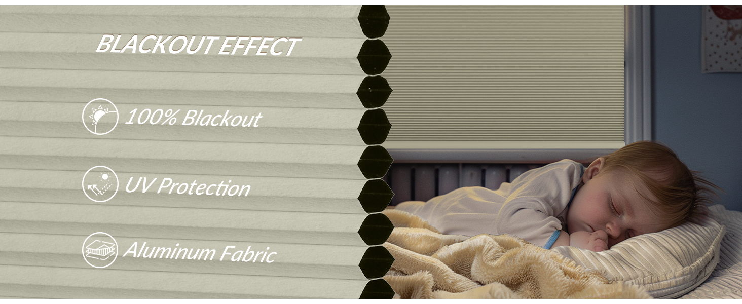 Amazon.com: Boolegon Day and Night Cellular Shades No Tools No Drill ...