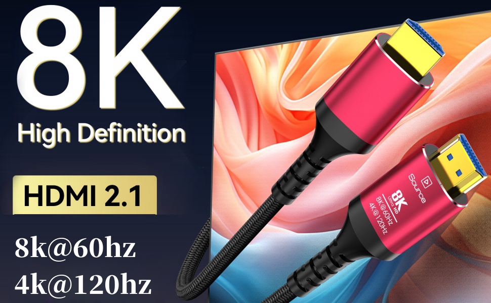 Amazon.com: MIZIQIER Long 8k HDMI 2.1 Fiber Optic Thin Cables, 48Gbps Ultra high Speed HDMI ...