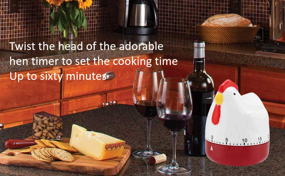 Amazon.com: Chicken Timer, Cute Cartoon Animal Countdown Timer, Lovely Chicken Timer Mechanical ...
