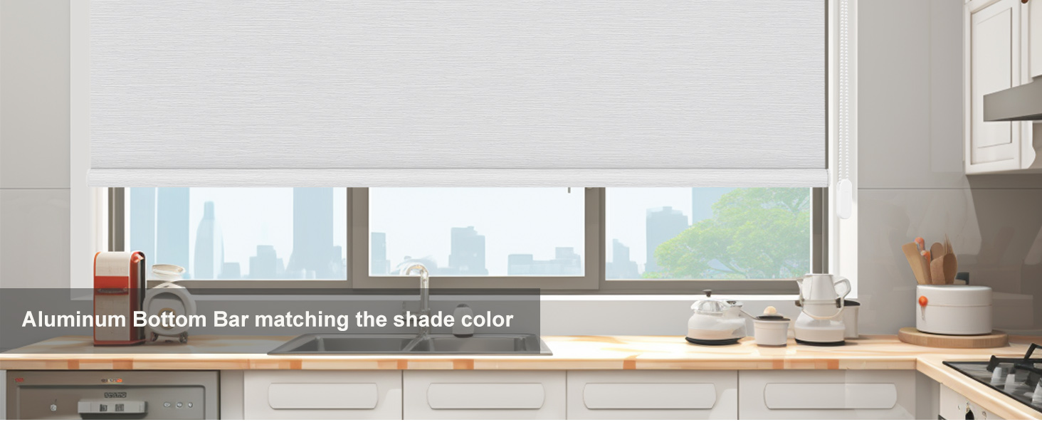Amazon.com: Changshade Size Custom Corded Roller Shades, Blackout Roller Window Blinds with ...
