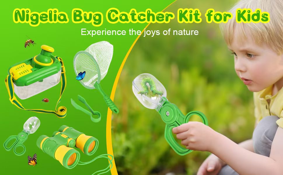 Amazon.com: Nigelia Bug Catcher Kit for Kids - Bug Catching Kit with Binoculars Magnified Viewer ...