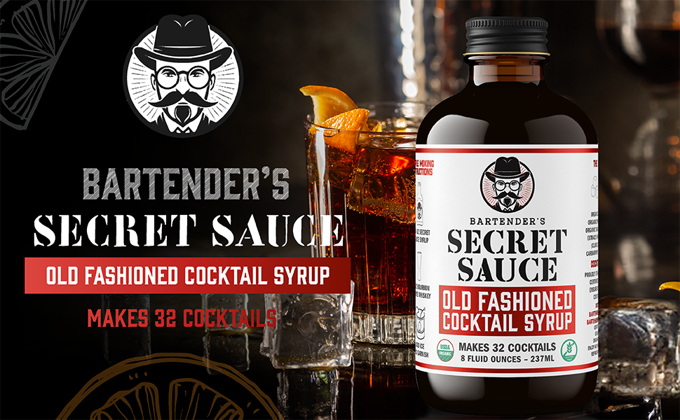 Amazon.com : Bartender's Secret Sauce Old Fashioned Mix - Makes 96 Cocktails - Handcrafted Old ...