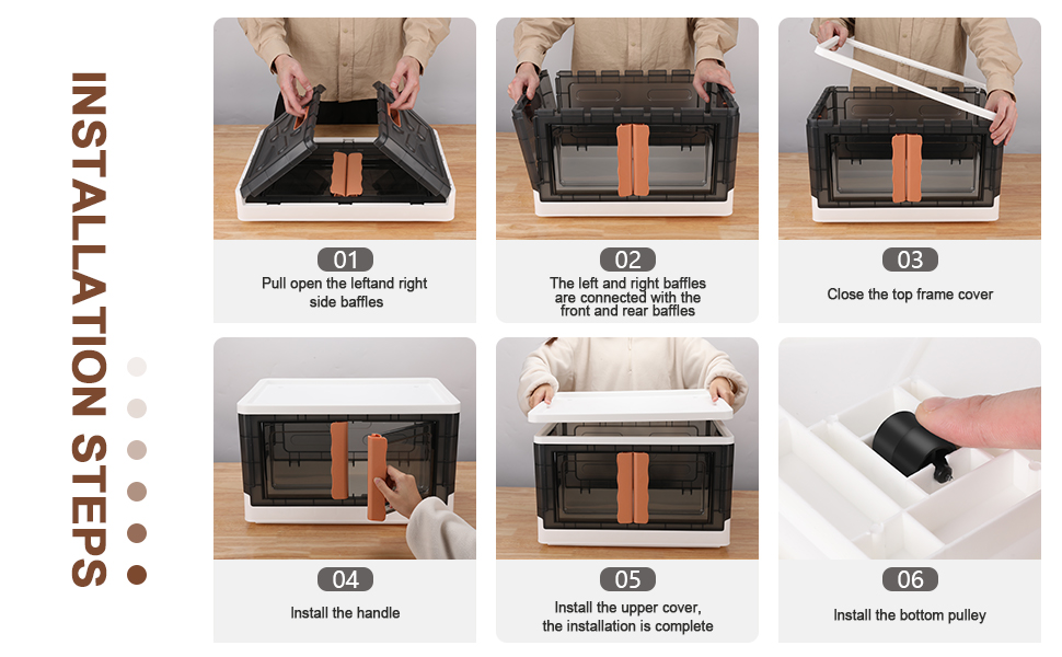 Amazon.com: 2-pack*13.2Gal Collapsible Storage Bins Folding Storage Box ...