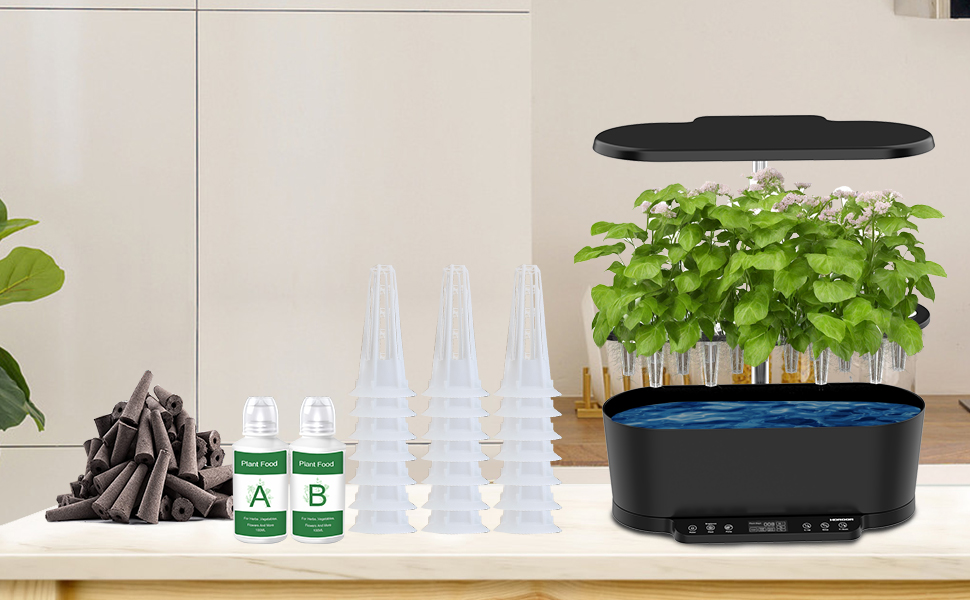 Amazon.com: Hydroponics Growing System Kit APP Controlled, 15 Pods Indoor Herb Garden Hydroponic ...