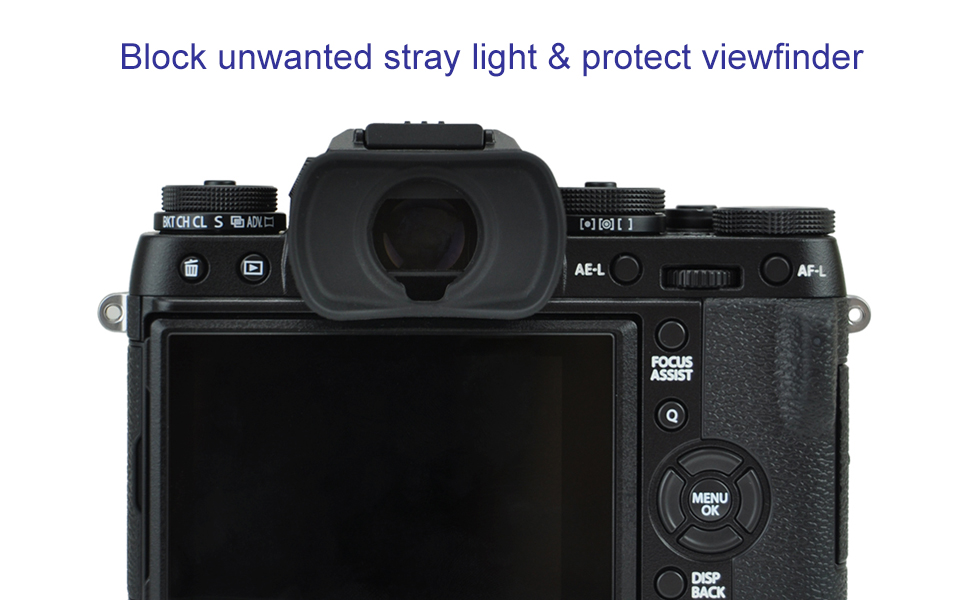 Amazon.com : JJC Viewfinder Eyecup Eyepiece for Fuji Fujifilm X-T5 X-T4 X-T3 X-T2 X-T1 X-H1 X-H2 ...