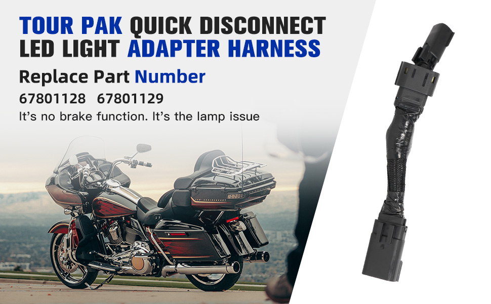 Amazon.com: Kozlira Tour Pak Quick Disconnect LED Light Adapter Harness Fit for Harley Davidson ...