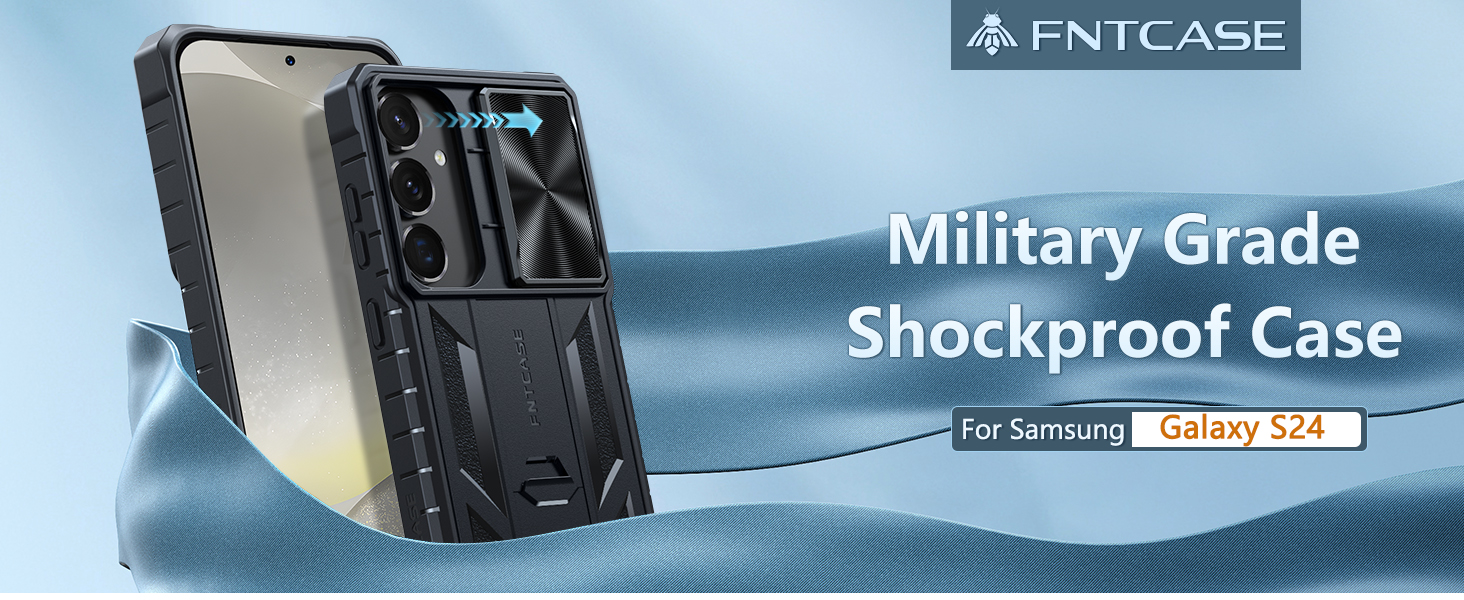 FNTCASE for Samsung-Galaxy S24 Protective Case: Military Grade Dropproof Cell Phone Cover with ...