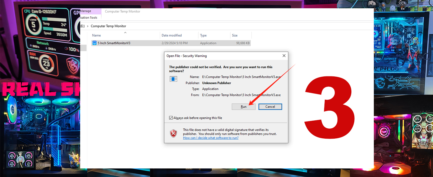 Amazon.com: KwokFaye 5" LCD IPS Computer Temp Monitor w/DIY Dynamic Theme Supported, Pc ...