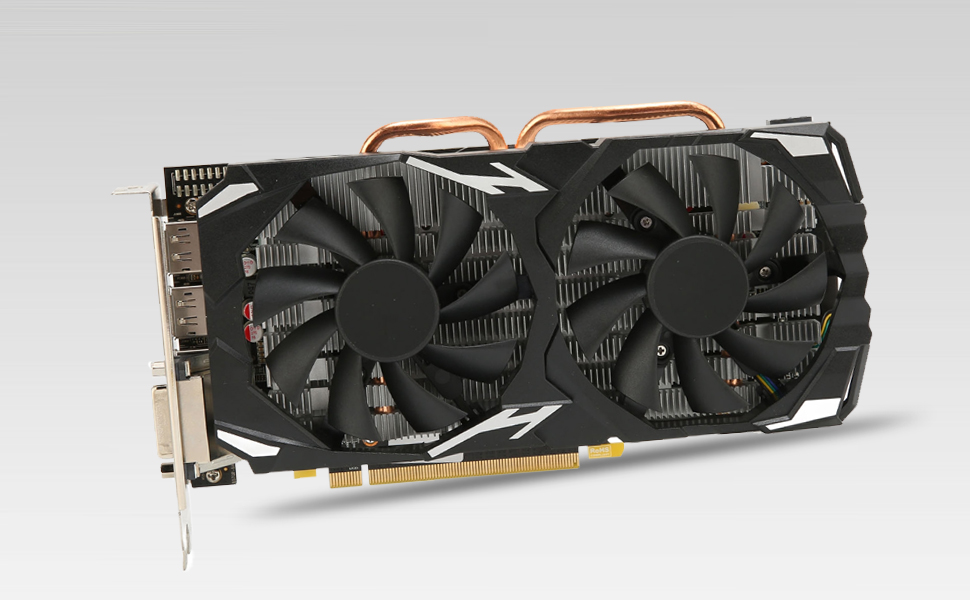 Dpofirs Tarjeta Gráfica RX 580 8GB GDDR5, 3 X DisplayPort, HDMI, DVI, 16 X PCI Express 3.0 ...