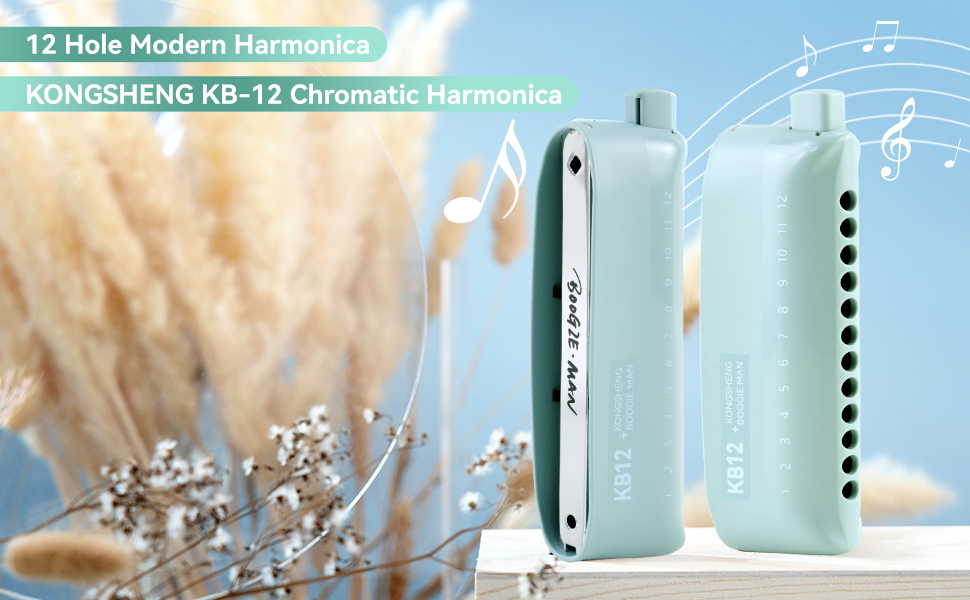 Amazon.com: KONGSHEN Chromatic Harmonica,KB-12 Modern Harmonica key of C for Beginners and ...