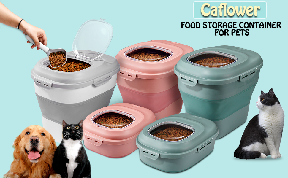 Amazon.com: Dog Food Storage Container,Large Dry Pet Food Storage Container Bin Dog Cat 30 lbs ...