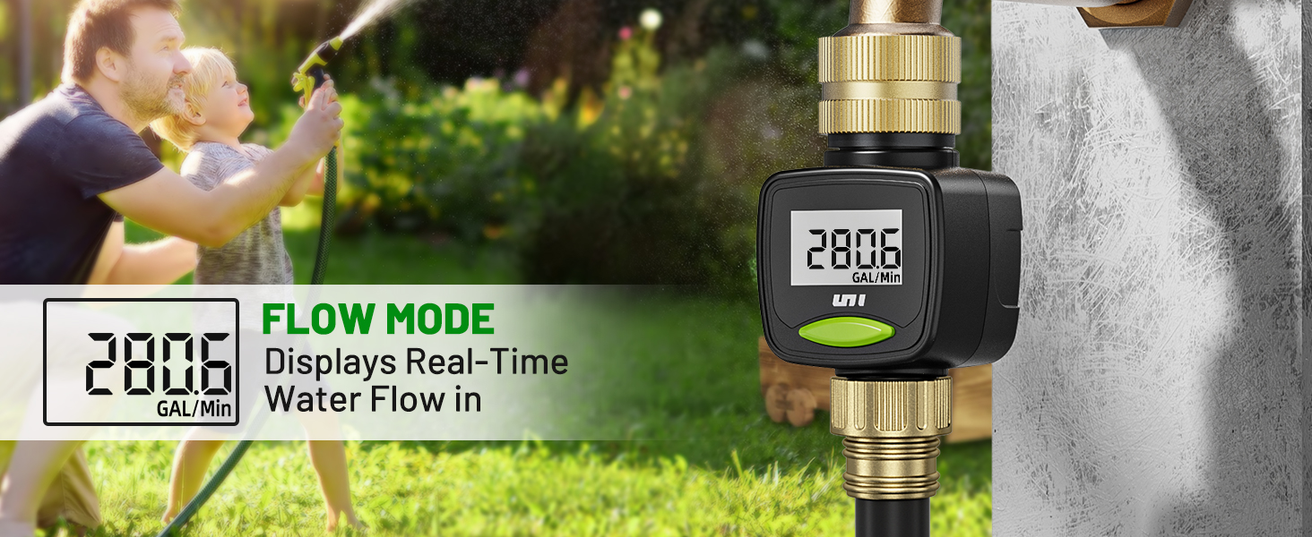 Amazon.com: Unistyle Water Flow Meter with Brass Inlet Metal Thread, ±5% Measure Accuracy, RV ...